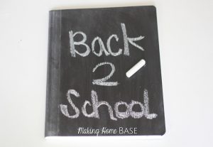Chalkboard Notebook for Back To School Tutorial
