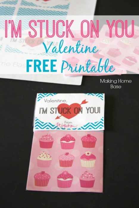 Valentine Printables: "I'm Stuck On You"