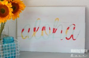 Colorful Hand Painted Wood Sign