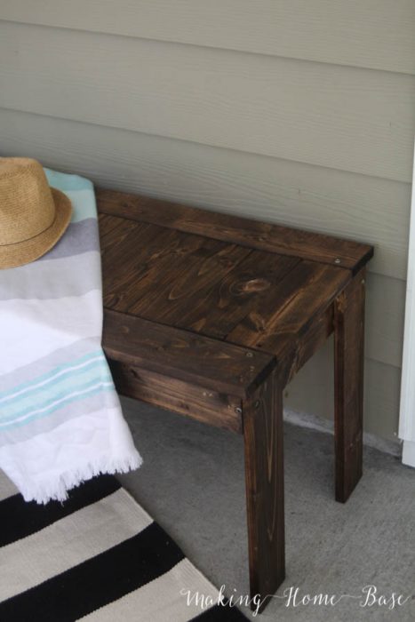 DIY Wood Slat Bench - West Elm Knock Off