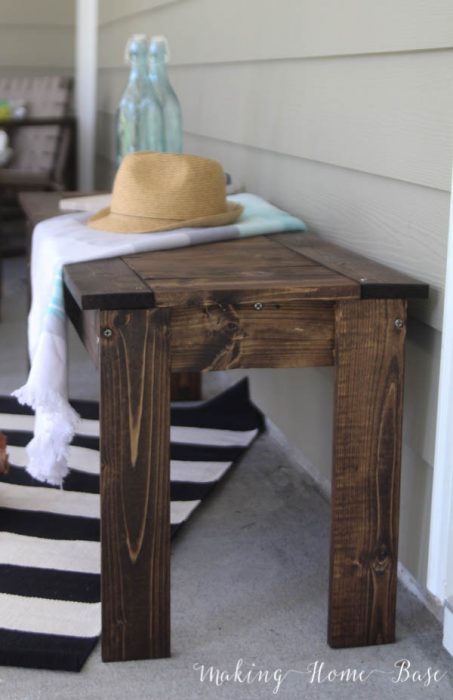 DIY Wood Slat Bench - West Elm Knock Off