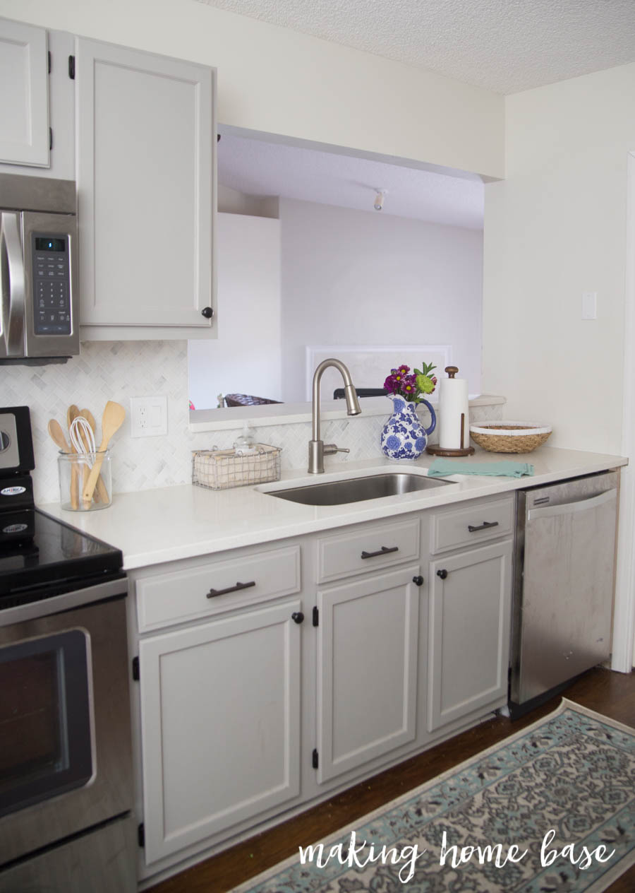 Gray and White Kitchen Makeover