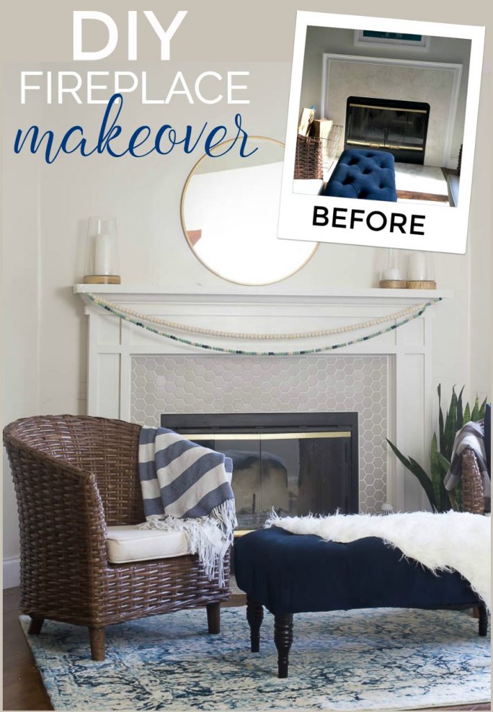 Fireplace Makeover - How to build a Fireplace Mantel and Surround