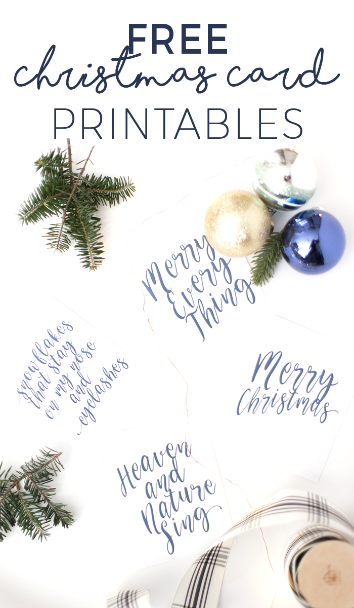 Free Christmas Cards Printable - Chic Christmas cards - free to print