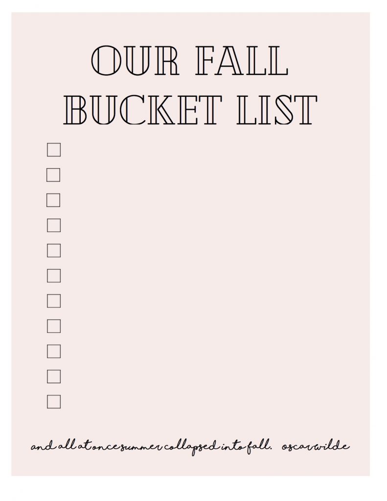 Our Fall Bucket List - 10 things to do this fall with your kids