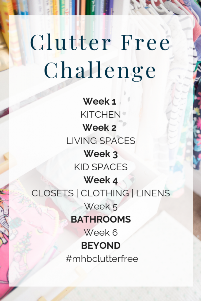 Clutter Free Challenge - Six Week Plan to Decluttering Your Home