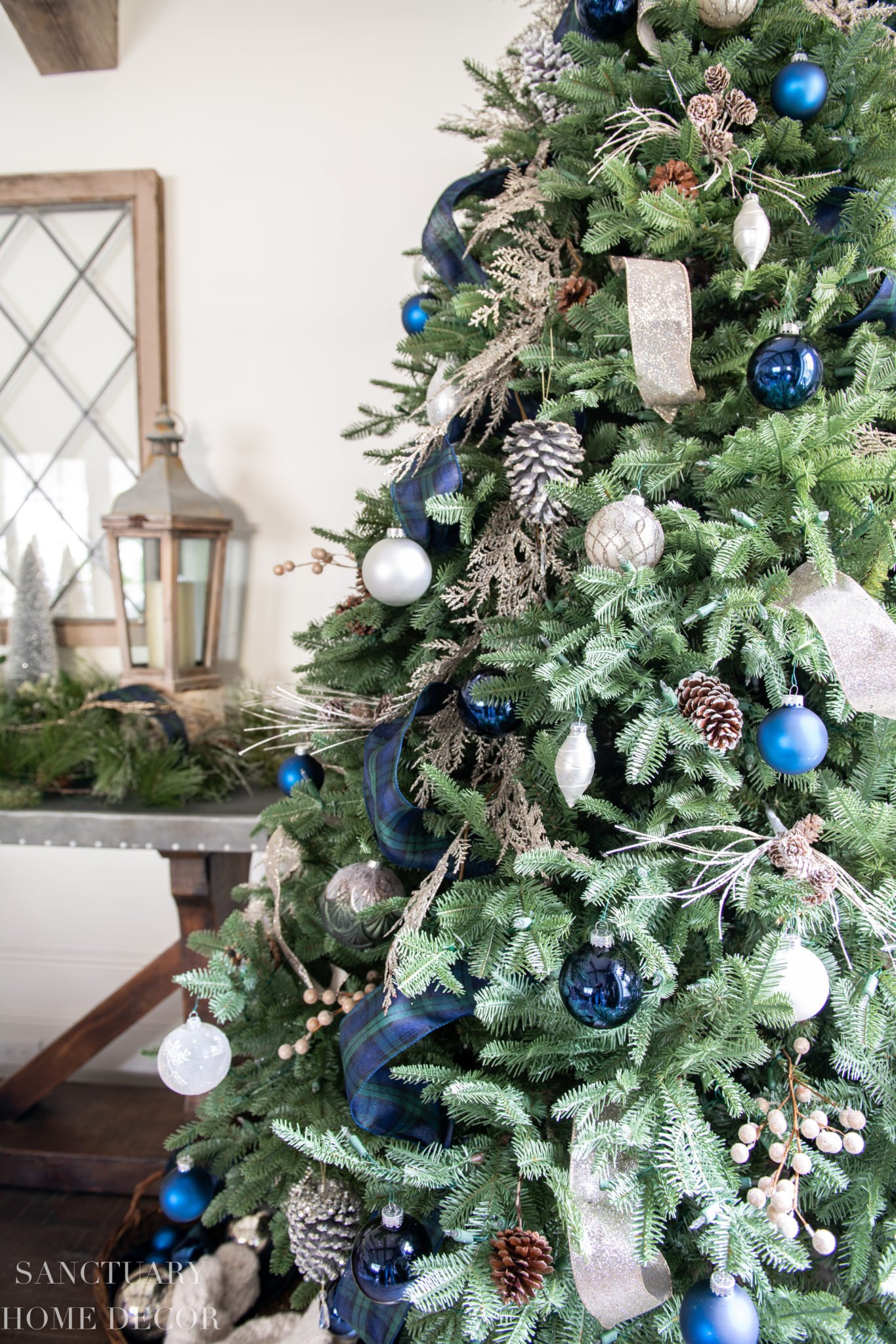 Blue and White Christmas Tree Ideas