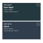 Sherwin Williams Dark Night SW 6327 - A Deep Navy Blue