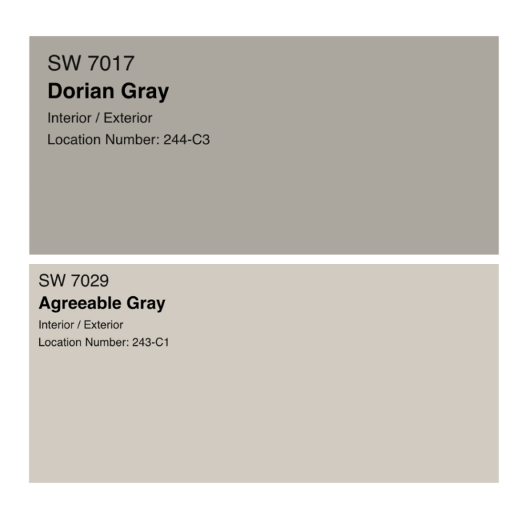 Sherwin Williams Dorian Gray SW 7017