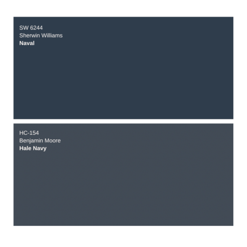Sherwin Williams Naval - Deep Navy Blue Paint Color