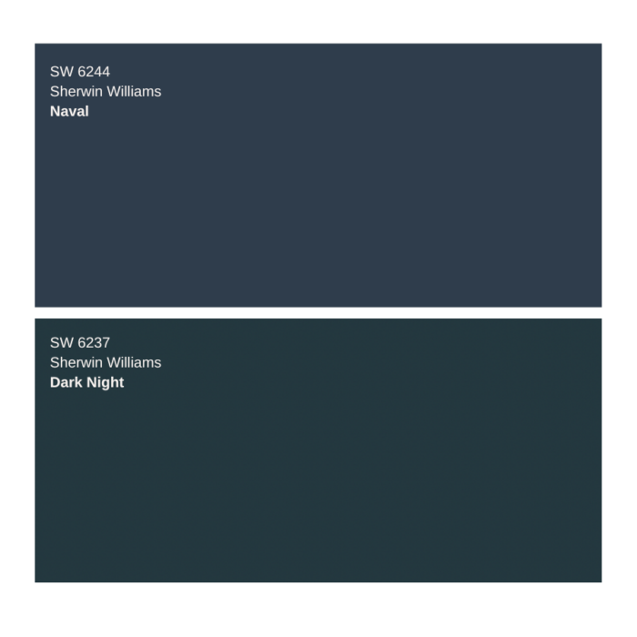 Sherwin Williams Naval - Deep Navy Blue Paint Color