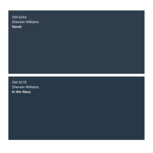 Sherwin Williams Naval - Deep Navy Blue Paint Color