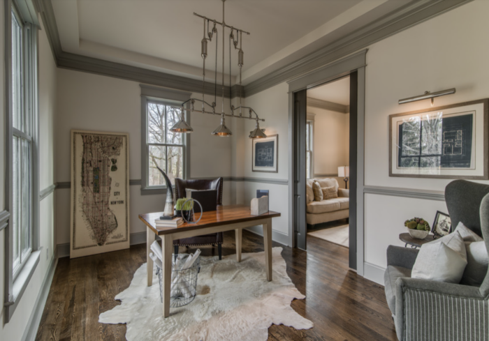 Thinking About Contrasting Trim? Try This: White Walls Gray Trim